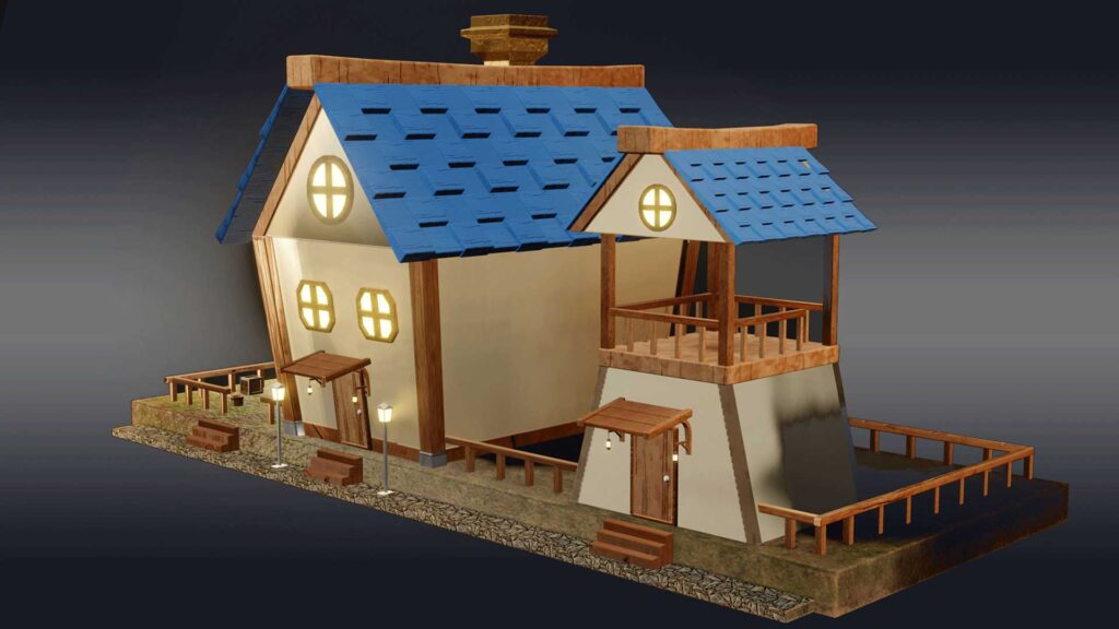 Cartoon House 3D Model - Animatics Asset Store