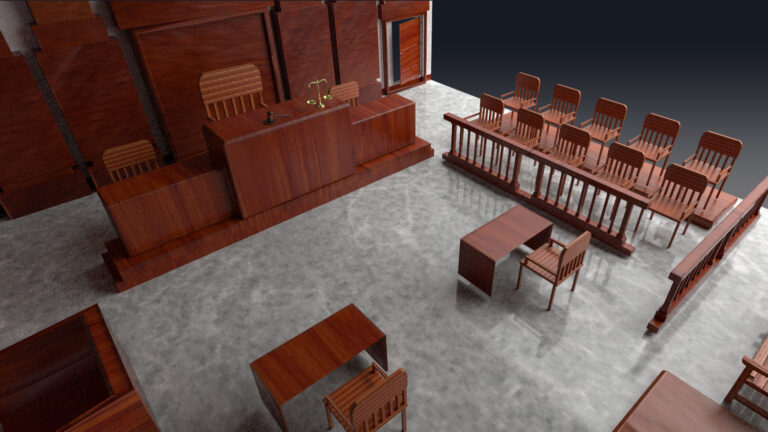3D Courtroom Environment - Animatics Asset Store