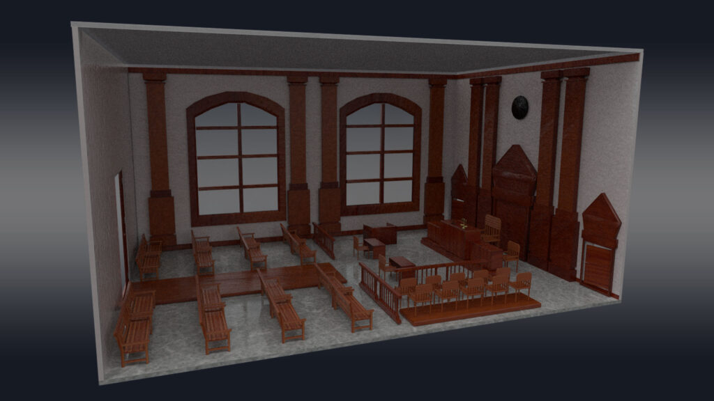 3D Courtroom Environment - Animatics Asset Store
