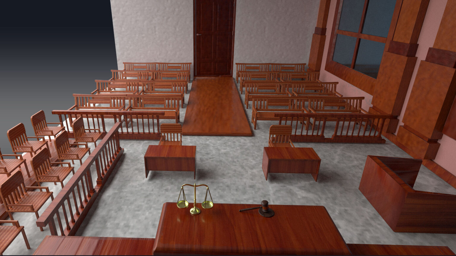 3D Courtroom Environment - Animatics Asset Store