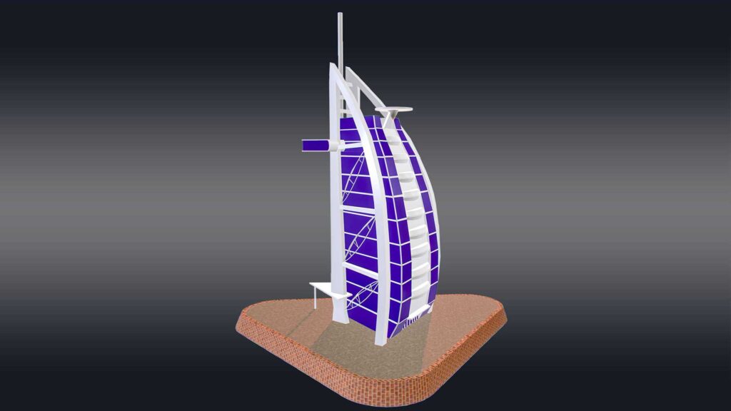 Burj Al Arab 3D Model - Animatics Asset Store