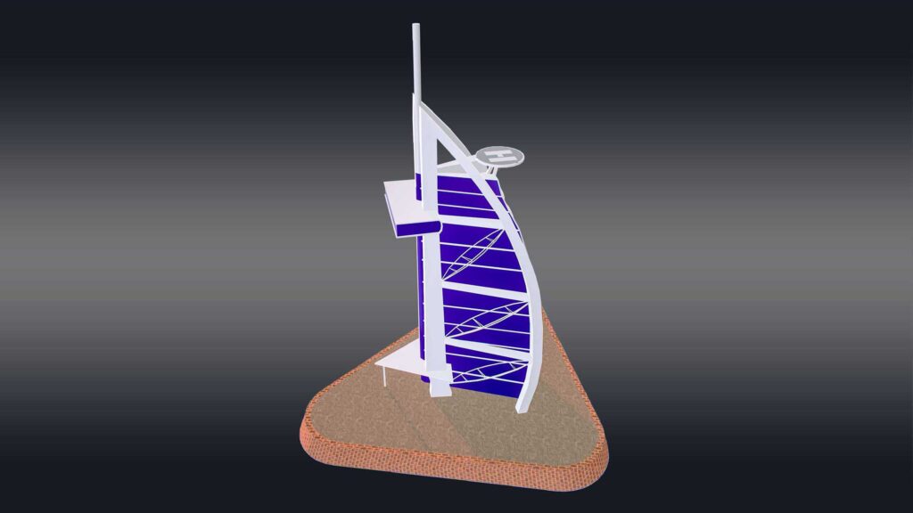 Burj Al Arab 3D Model - Animatics Asset Store
