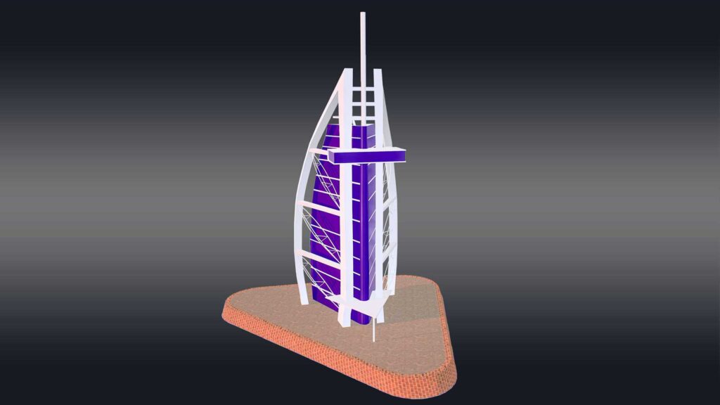 Burj Al Arab 3D Model - Animatics Asset Store