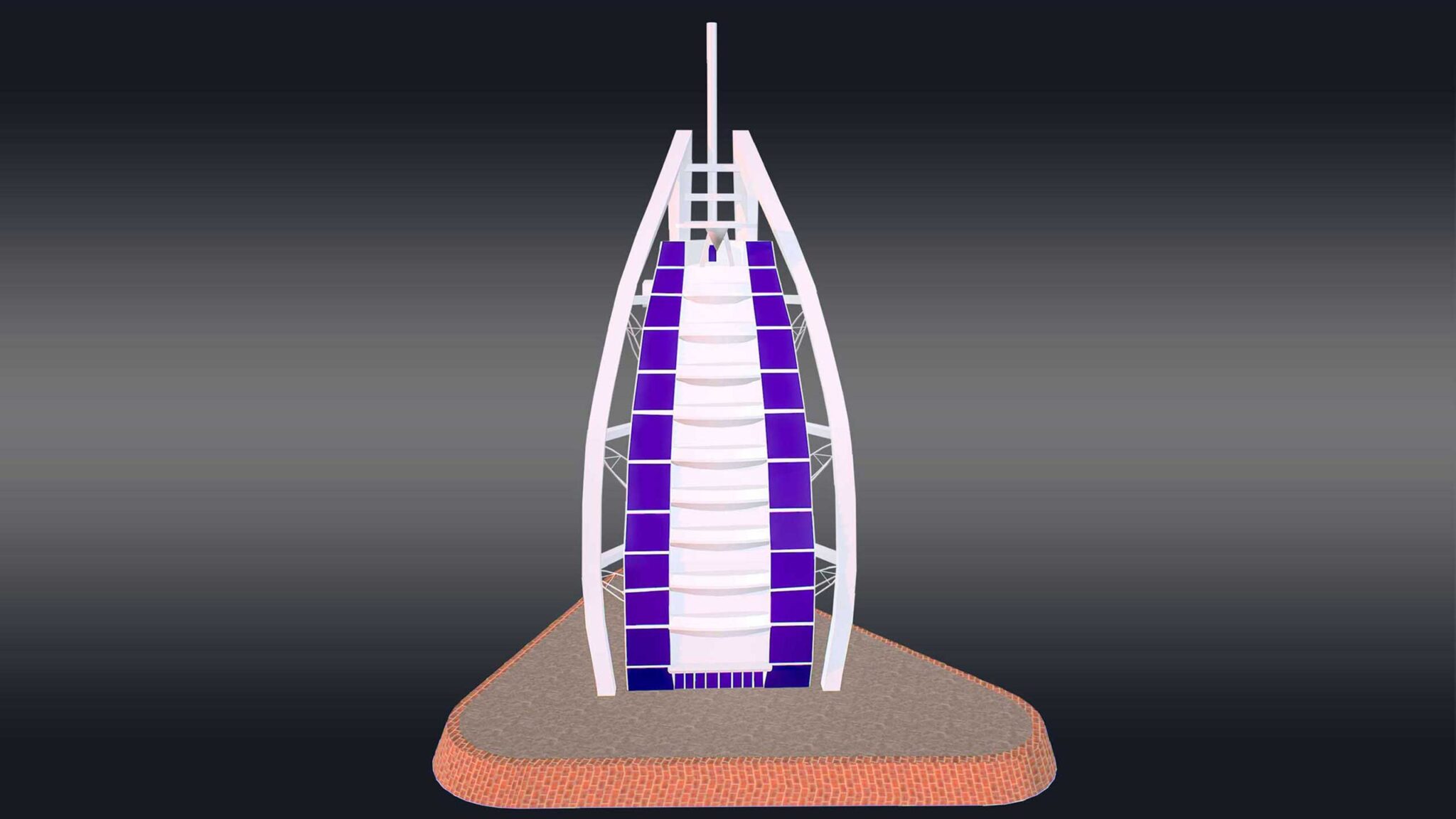 Burj Al Arab 3D Model - Animatics Asset Store