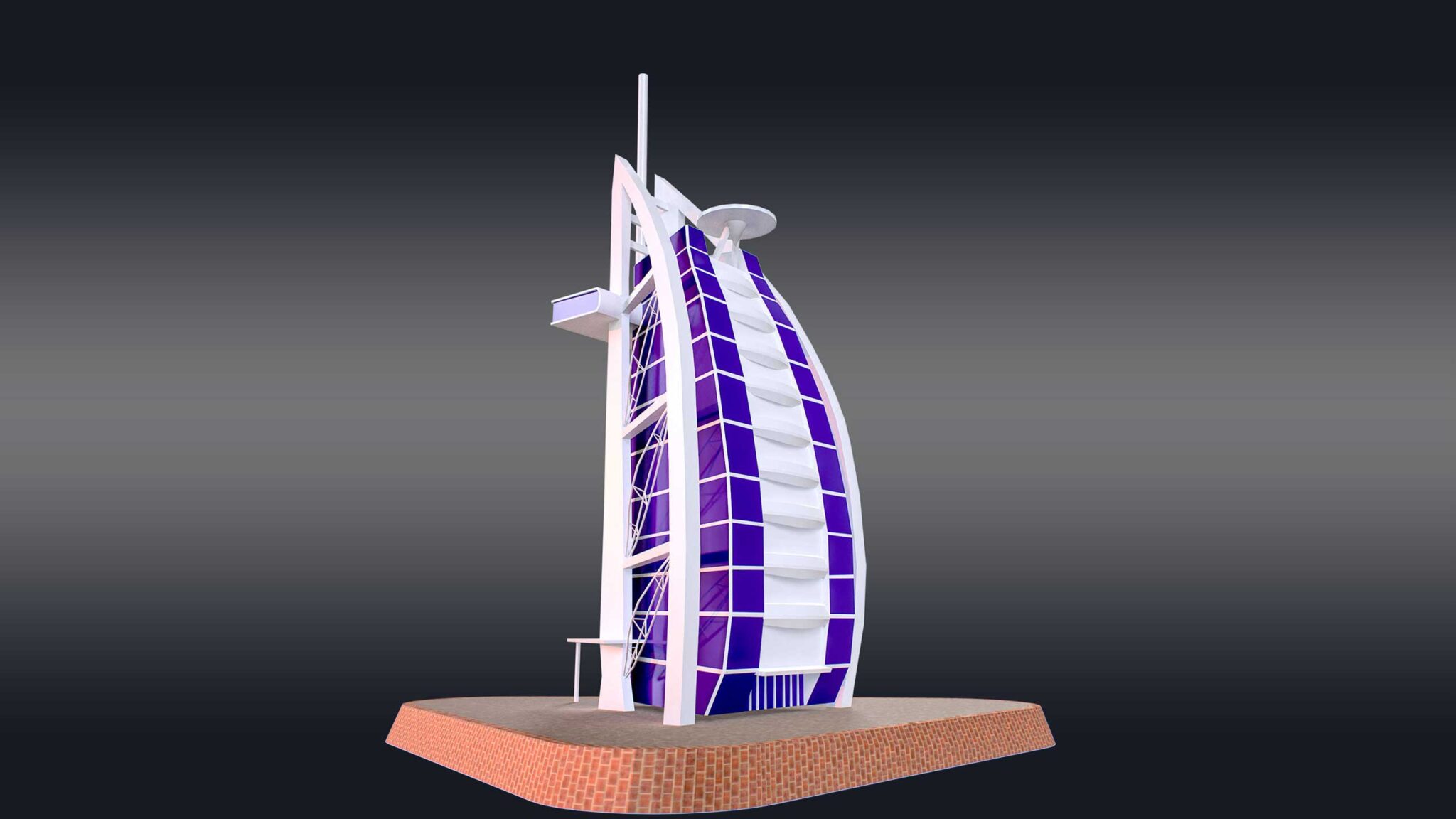Burj Al Arab 3D Model - Animatics Asset Store