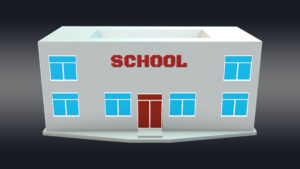 Low Poly School Building - Animatics Asset Store