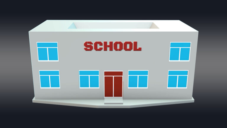 Low Poly School Building - Animatics Asset Store