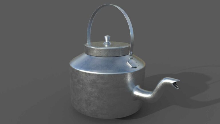 Kettle Low Poly 3D Model - Animatics Asset Store