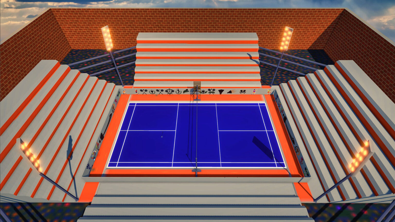 3D Badminton Court with Racket & Shuttle - Animatics Asset Store