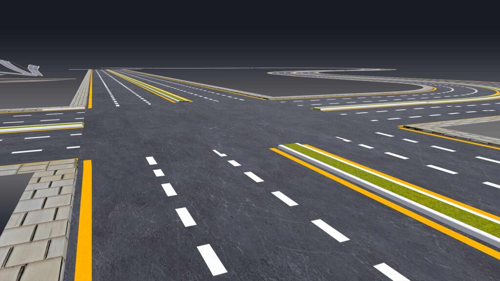 Street Roads 3D Model - Animatics Asset Store