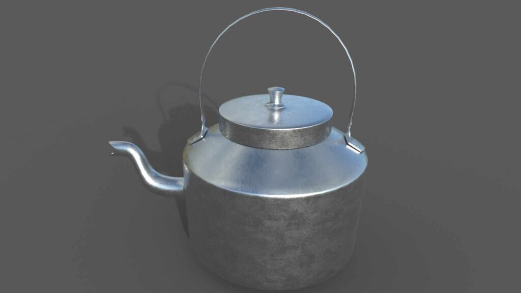 Kettle Low Poly 3D Model - Animatics Asset Store
