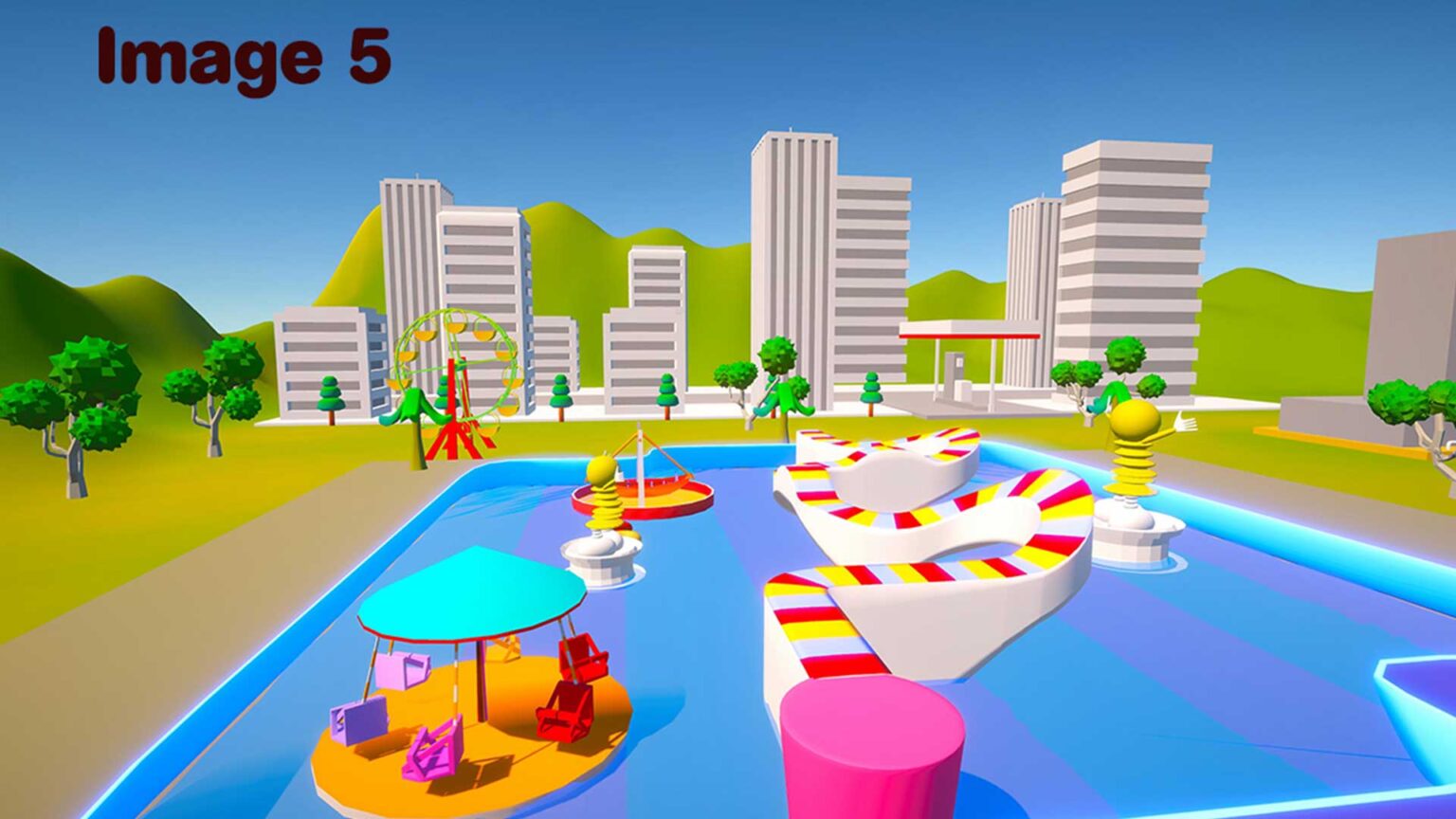 City Water Park 3D Environment - Animatics Asset Store