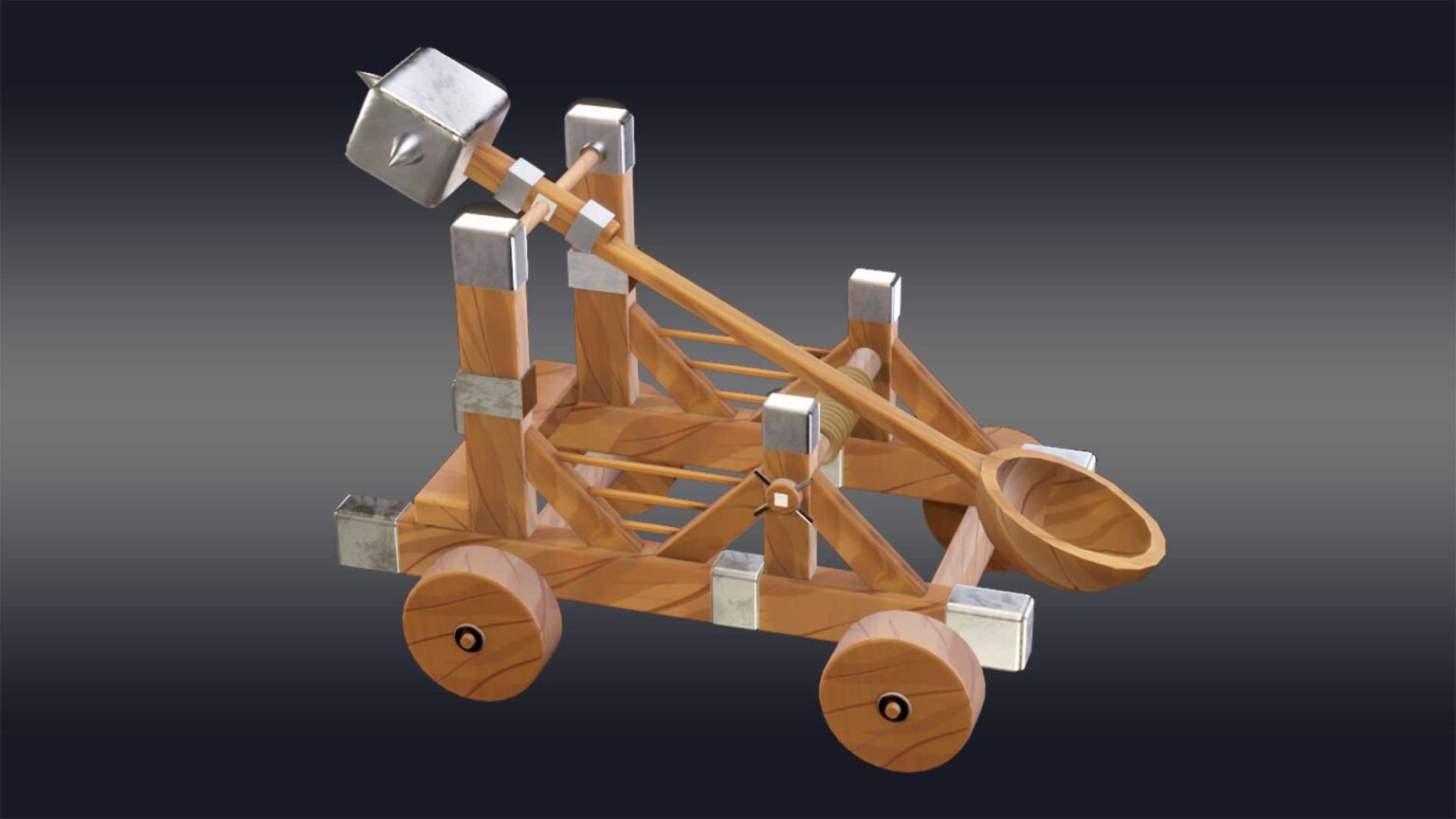 Medieval Catapult 3D Model - Animatics Asset Store