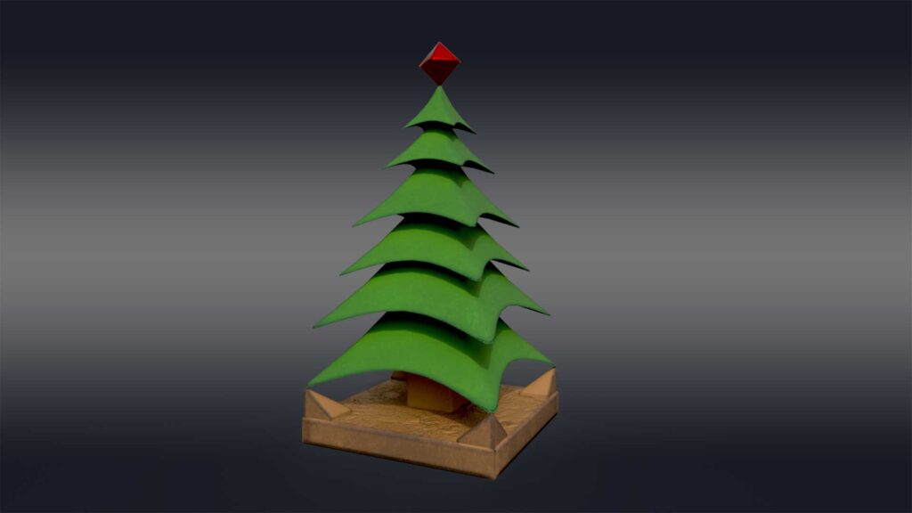 Stylized Christmas Tree 3D Model - Animatics Asset Store