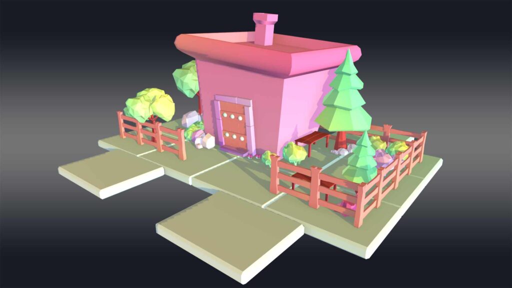 Low-Poly Toon House 3D Model - Animatics Asset Store