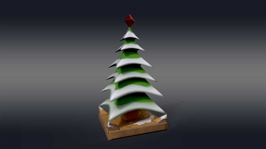 Stylized Christmas Tree 3D Model - Animatics Asset Store