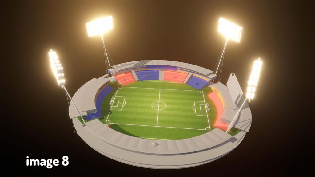 3D Football Stadium - Low Poly - Animatics Asset Store