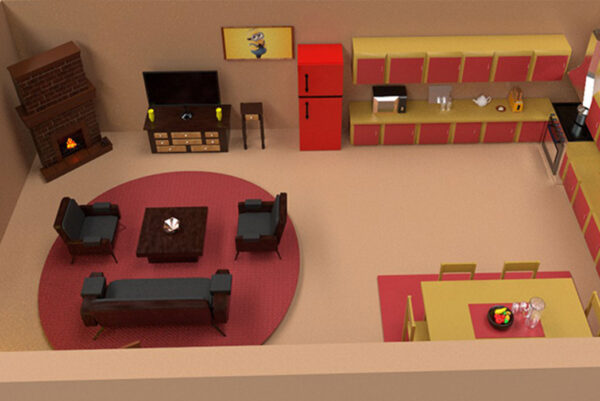 3D Cartoon House Interior - Animatics Asset Store