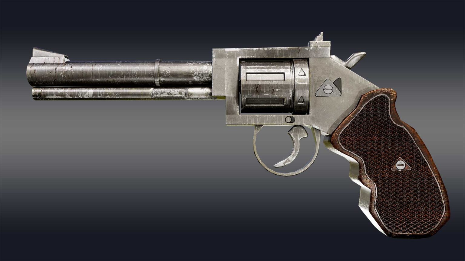 Webley Revolver 3D Model - Animatics Asset Store