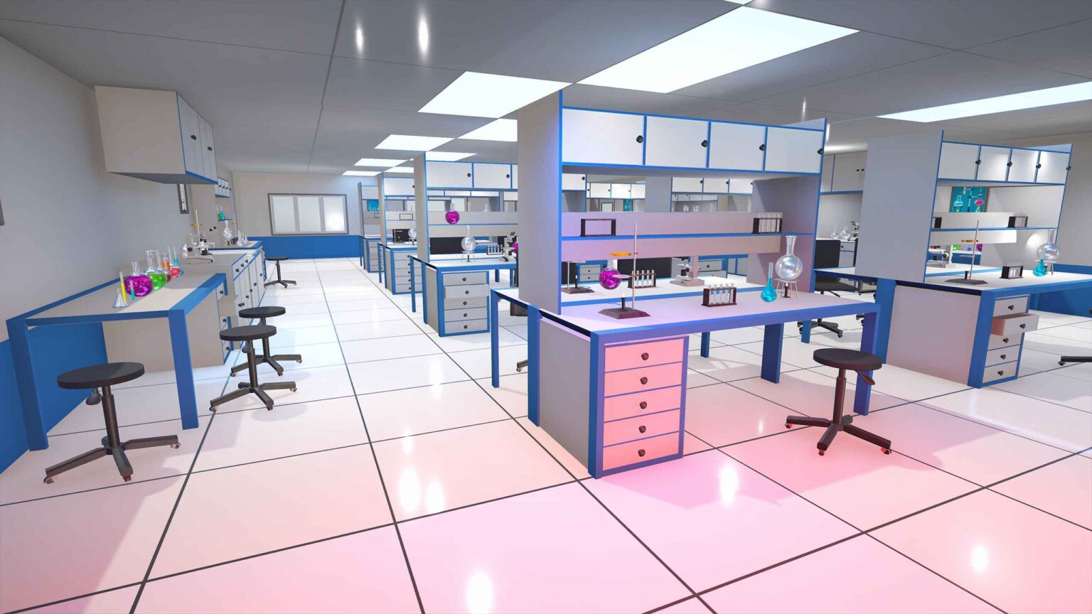 3D Laboratory Interior With Props - Animatics Asset Store