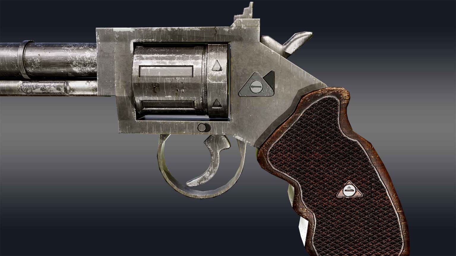 Webley Revolver 3D Model - Animatics Asset Store