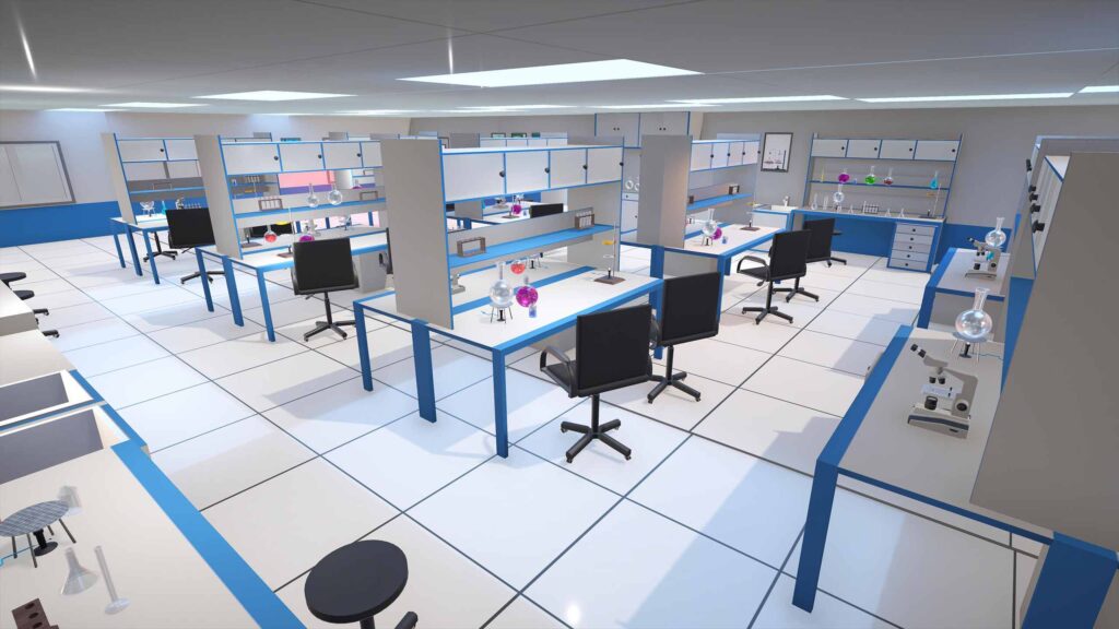 3D Laboratory Interior With Props - Animatics Asset Store