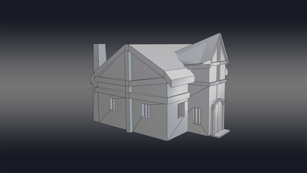 Simple House 3D Model - Animatics Asset Store