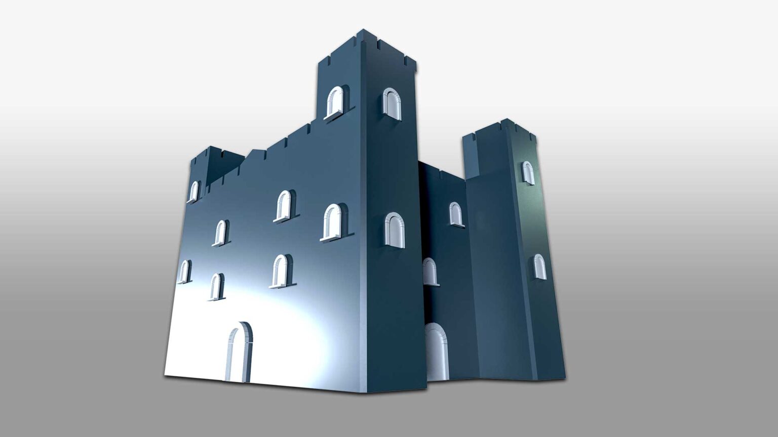 Simple Castle 3D Model - Animatics Asset Store