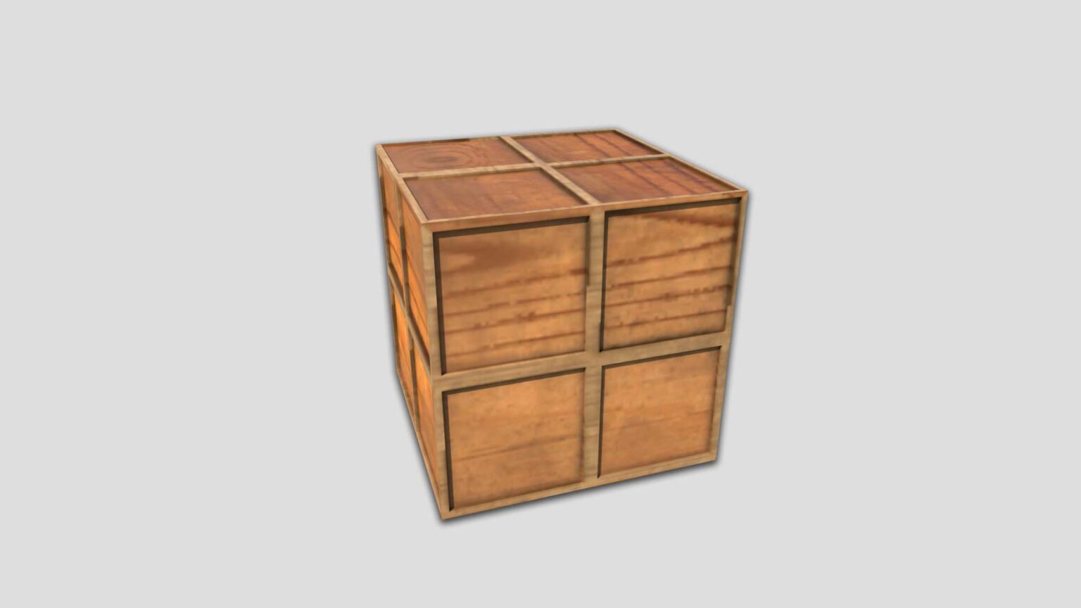 Crate Cube Lowpoly 3D Model - Animatics Asset Store