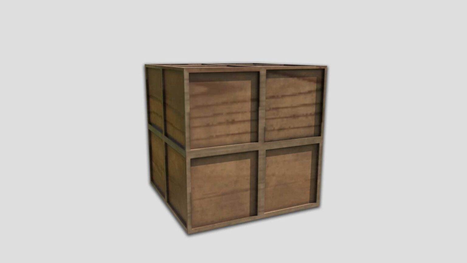 Crate Cube Lowpoly 3D Model - Animatics Asset Store