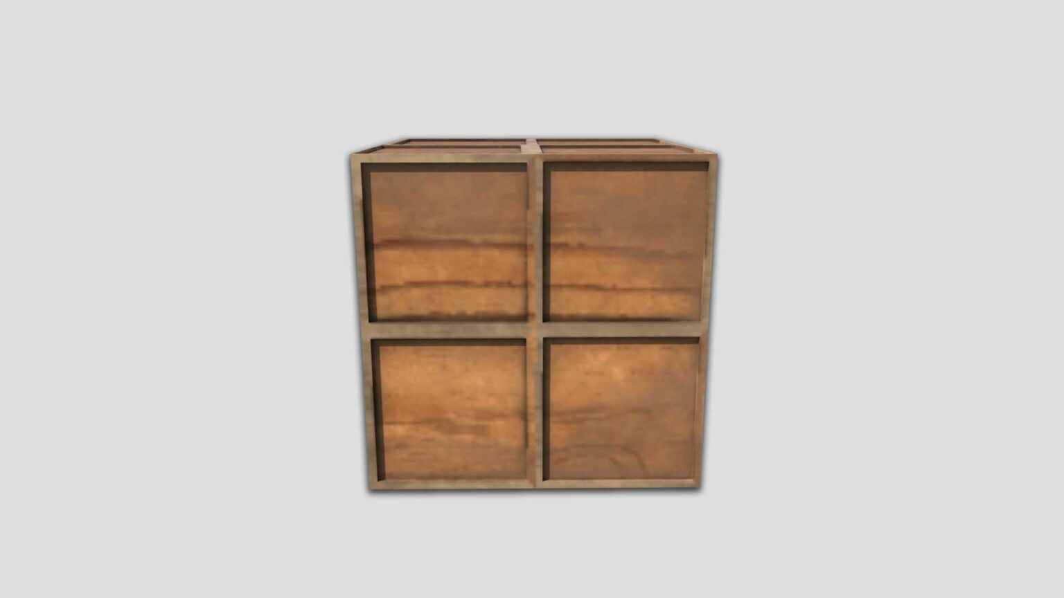 Crate Cube Lowpoly 3D Model - Animatics Asset Store