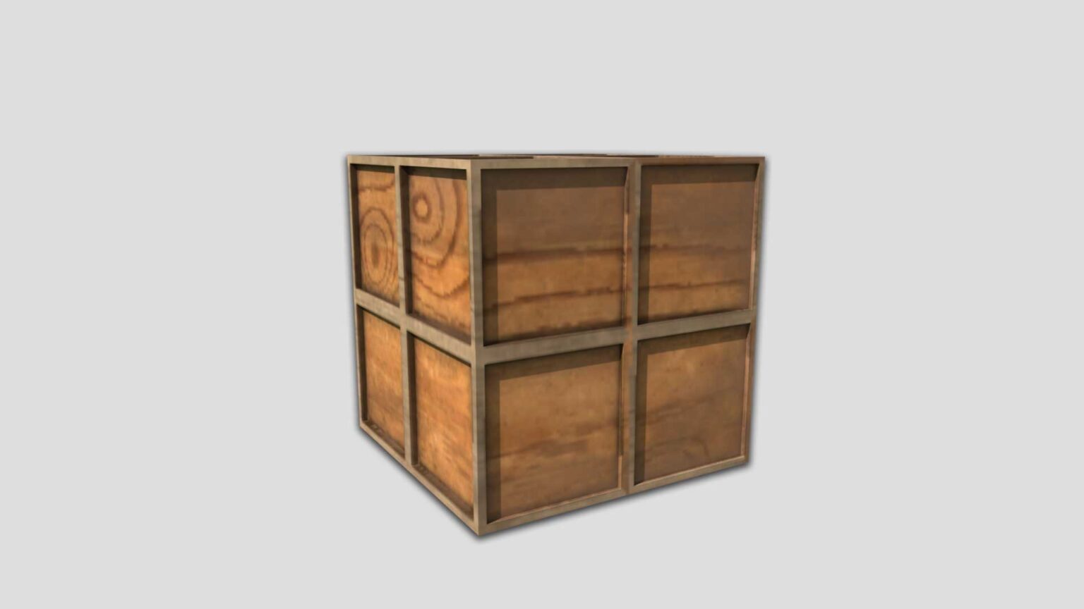 Crate Cube Lowpoly 3D Model - Animatics Asset Store