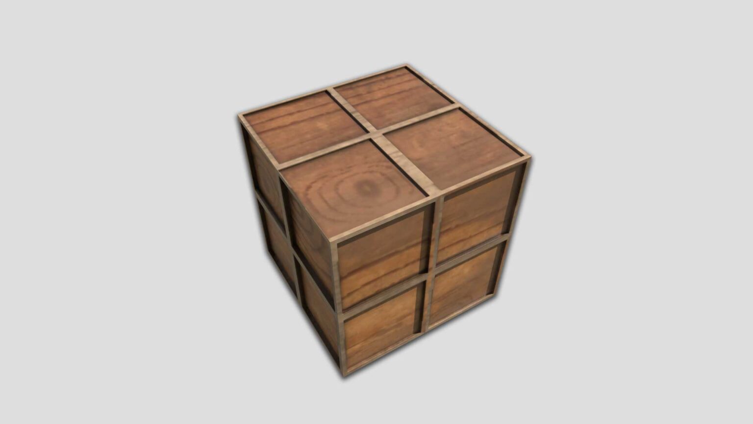 Crate Cube Lowpoly 3D Model - Animatics Asset Store