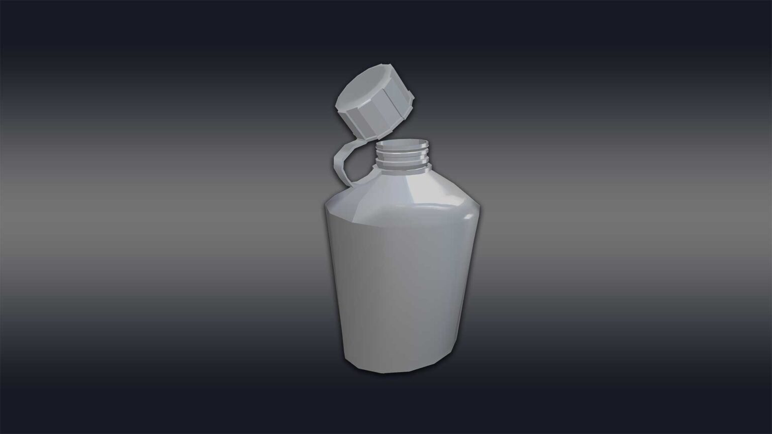 Water Bottle Low Poly 3D Model - Animatics Asset Store