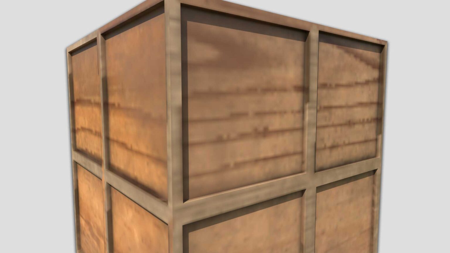 Crate Cube Lowpoly 3D Model - Animatics Asset Store