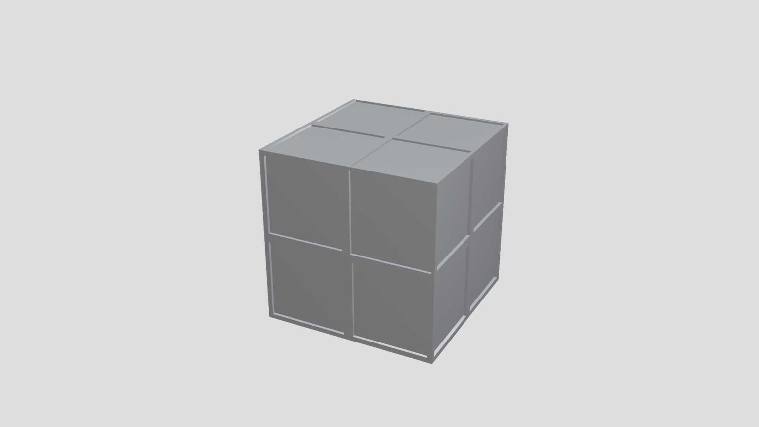 Crate Cube Lowpoly 3D Model - Animatics Asset Store