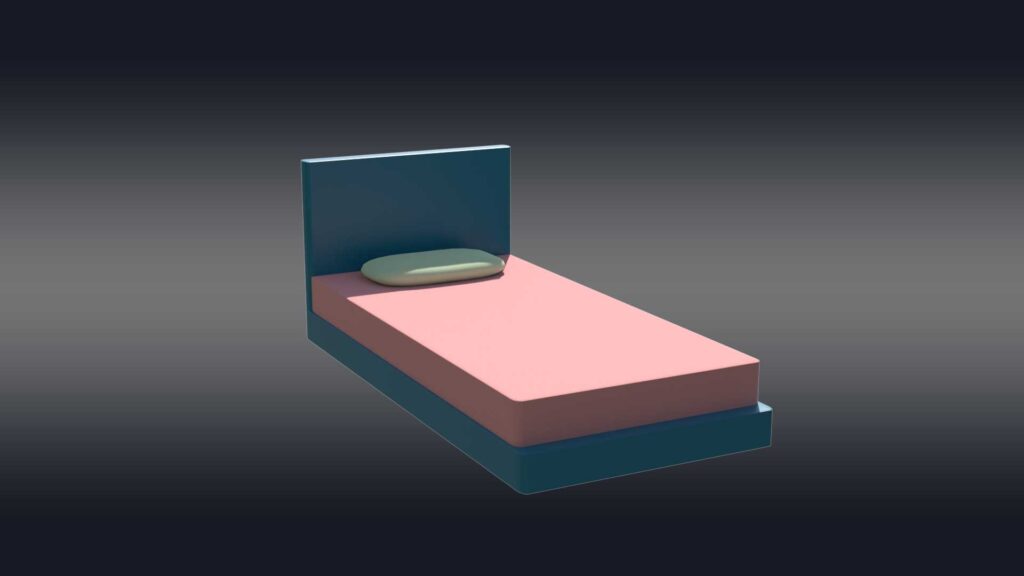 Cartoon Bed 3D Model - Animatics Asset Store