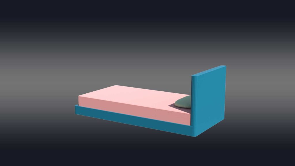 Cartoon Bed 3D Model - Animatics Asset Store