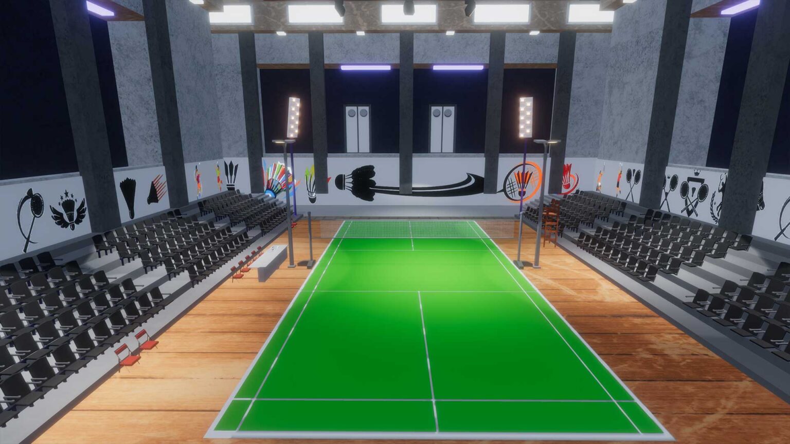 3D Badminton Court Arena - Advance 3D Environment - Animatics Asset Store