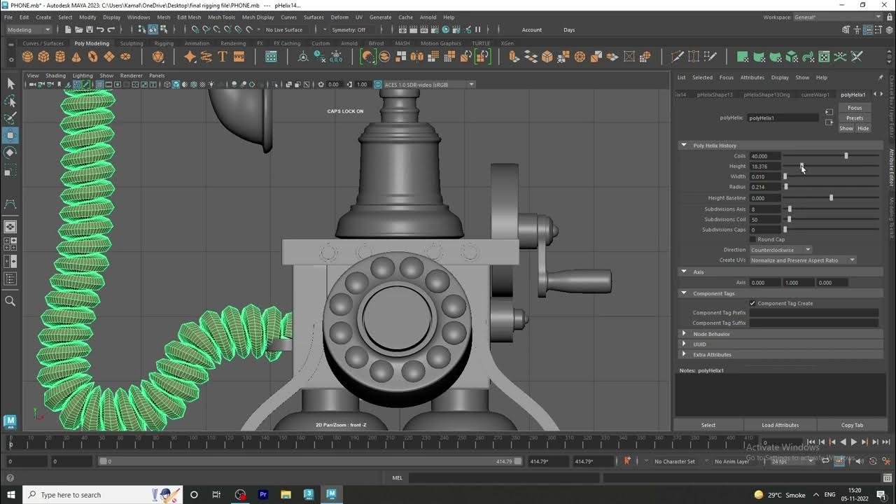 How to Make a Retro Telephone 3D Model in Maya - Animatics Asset Store